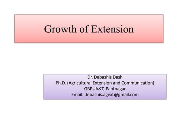 History of extension | PPT