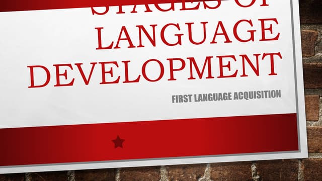 Child language development | PPTX