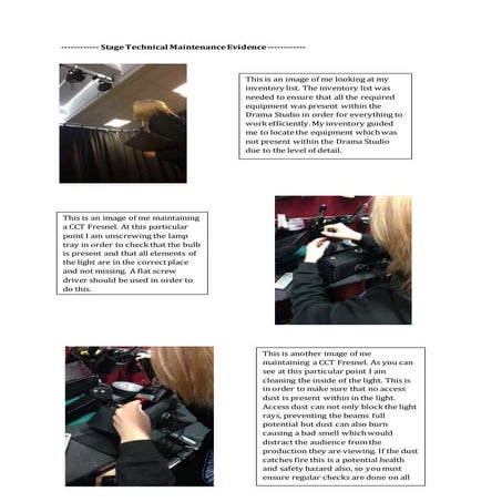 Stage technical maintenance evidence | PDF