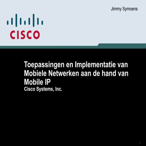 Presentation Internship Cisco | PPT