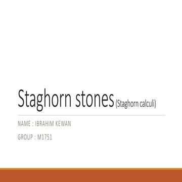 Staghorn stones | PPTX