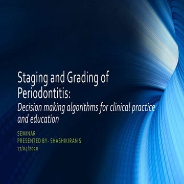 Staging and Grading of Periodontitis | PPTX