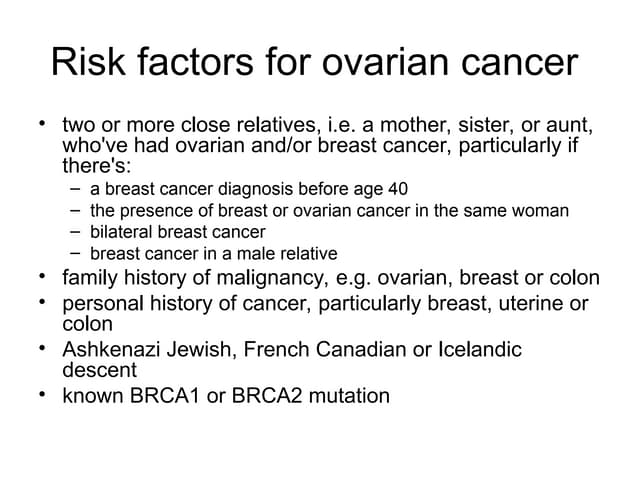 Ovarian cancer | PPTX