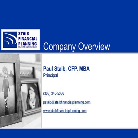 Staib Financial Planning Llc Overview Ppt