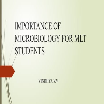 IMPORTANCE OF STUDYING MICROBIOLOGY IN MEDICAL LABORATORY STUDENTS ...