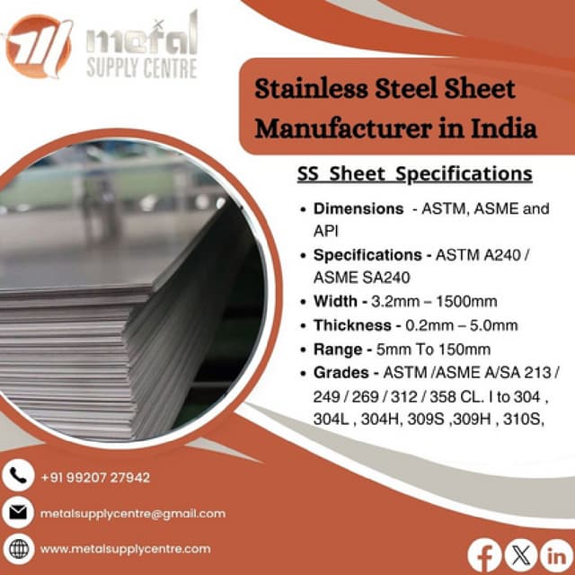 Stainless Steel Sheet | Stainless Steel 301LN Sheet | Stainless Steel ...