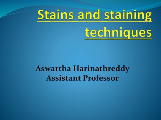 STAINING TECHNIQUES AND TYPES PROCEDURE. | PPT