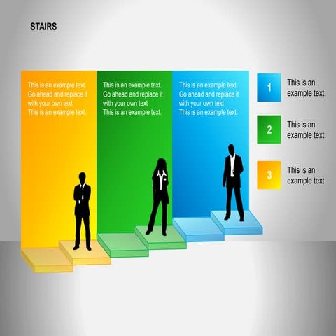 Stairs Diagrams (for PowerPoint and Google Slides) | PPTX
