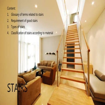Types & construction of stairs with photos | PDF