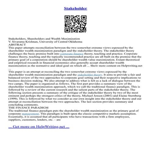 Stakeholder management for events | PPTX
