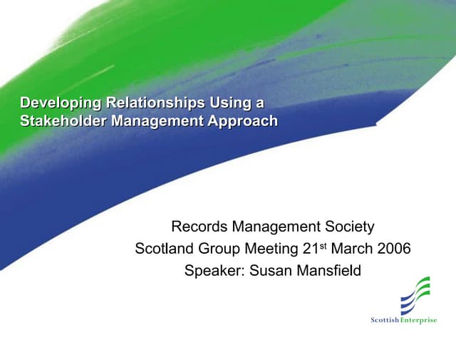 Stakeholder Management | PDF