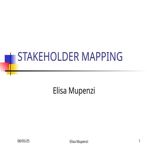 STAKEHOLDER MAPPING IN IDENTIFYING EXPECTATIONS AND POWERS OF ...