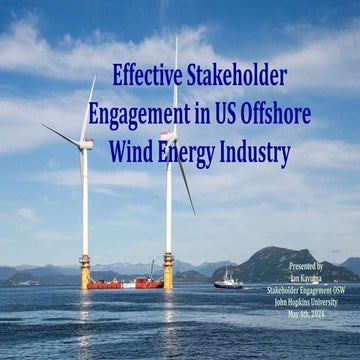 Effective Stakeholder Engengement in US OFFshore Wind Energy Industy ...