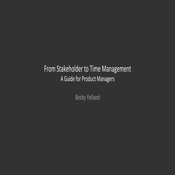 Stakeholder management | PDF