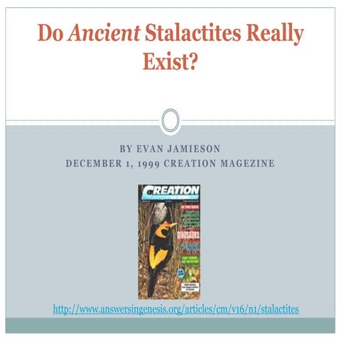 Stalactites: Millions of years or recently formed? | PDF
