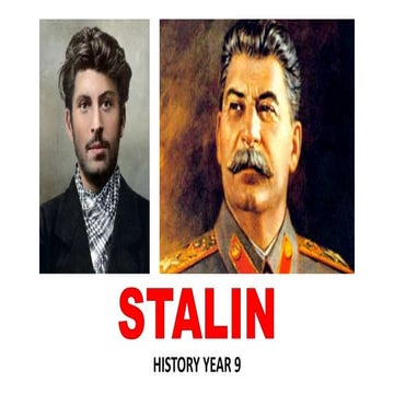HISTORY YEAR 9 - STALIN | PPTX