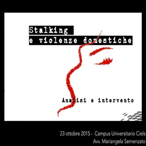 Stalking 23 ottobre 2015 | PDF | Crime & Harmful Acts to Individuals ...