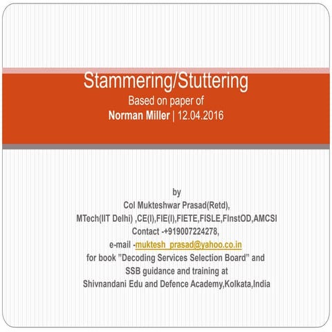Stammering | PPTX