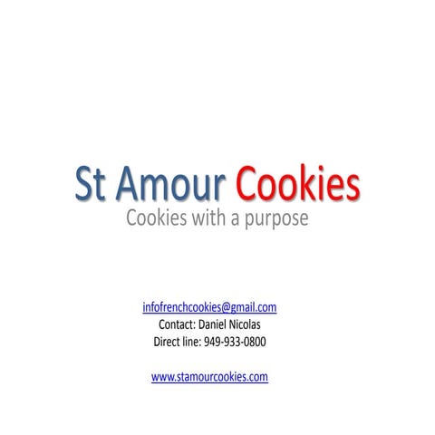St amour cookies product brochure | PDF