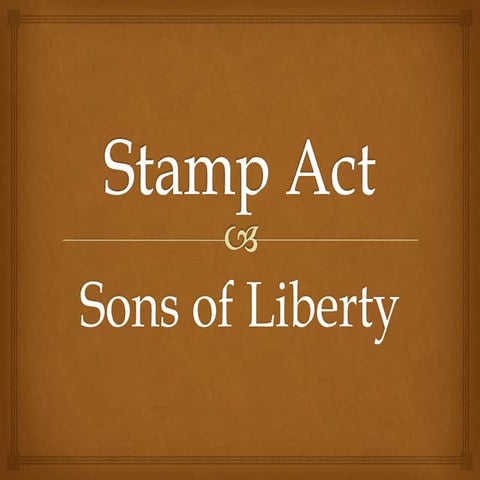 Stamp act | PPT