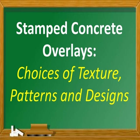 Stamped concrete overlays | PPTX