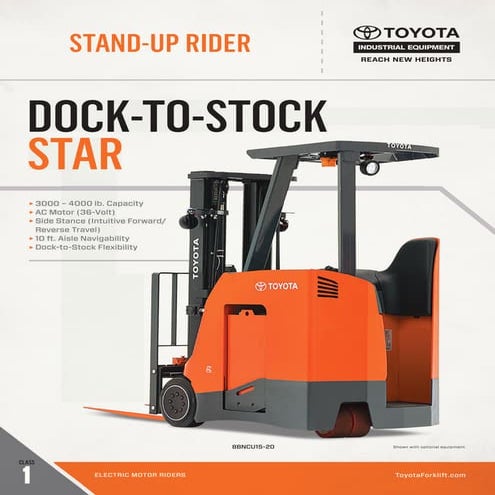 The Standout Toyota Forklift Stand Up Rider Brochure | PDF