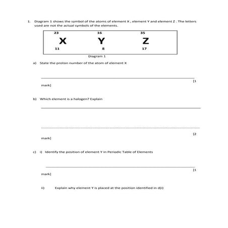 Basic chemistry test 2011 and answers | DOC