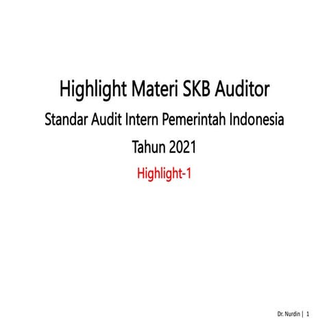Standar Audit Intern Highlight-1 | PPTX