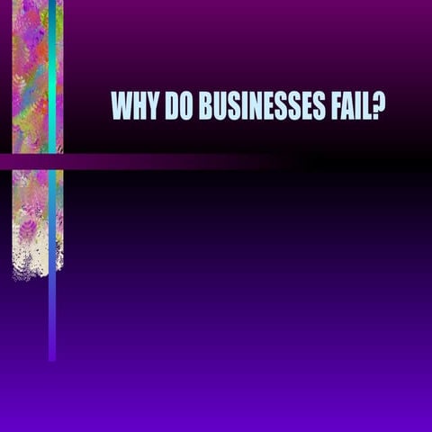 Standard Grade Business Management - Why Do Businesses Fail? | PPT