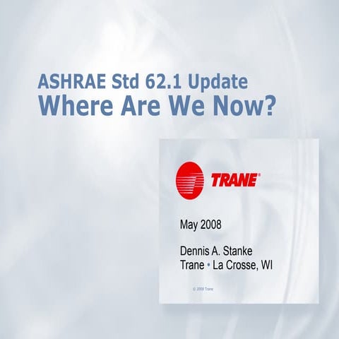 ASHRAE Standard 62.1 Update | PPT