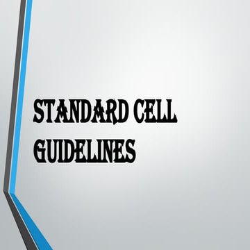 Standard cell guidelines for analog layout | PPTX
