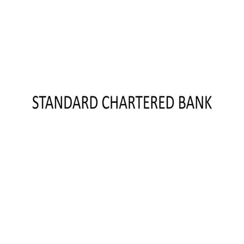 Standard chartered bank | PPTX