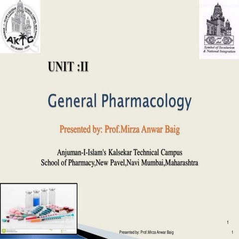 PHARMACOLOGY UNIT II POWER POINT PRESENTATION | PDF
