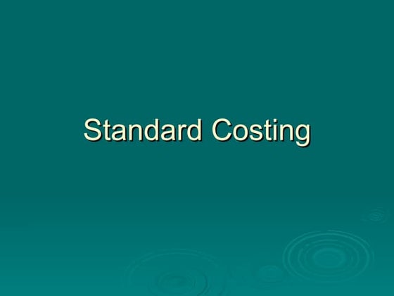 Variance Analysis | PPT