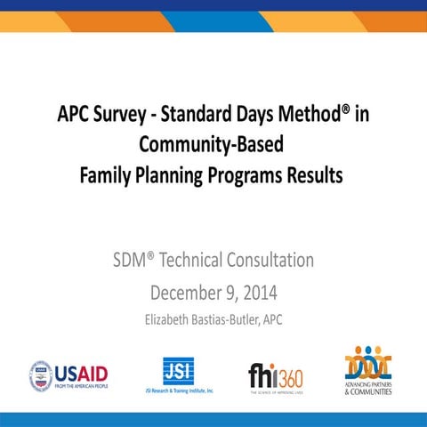 Standard days method in community based family planning programs results | PDF
