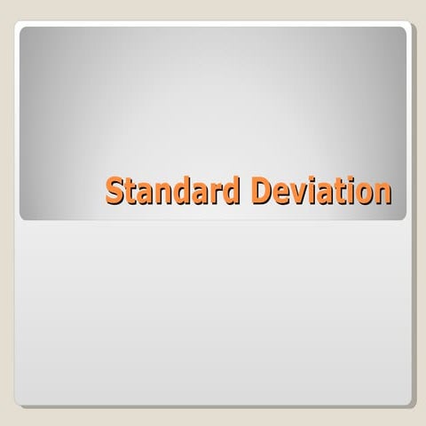 Standard deviation | PPT