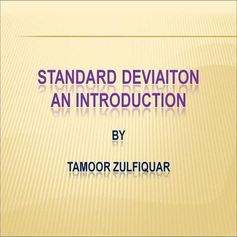 Standard Deviation in Educational Research | PPT