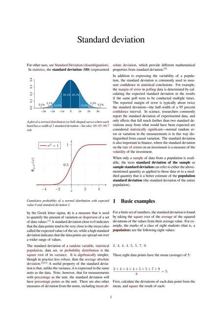 Variance & standard deviation | PPTX