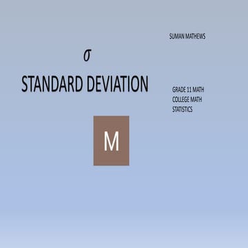 STANDARD DEVIATION (2018) (STATISTICS) | PPT