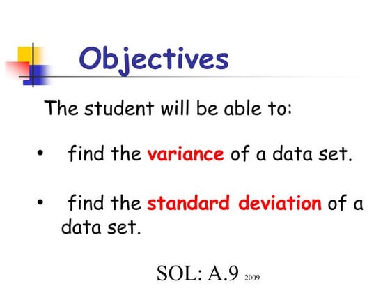 Variance And Standard Deviation Ppt