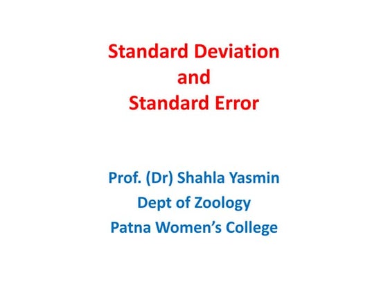 Variance And Standard Deviation Pptx