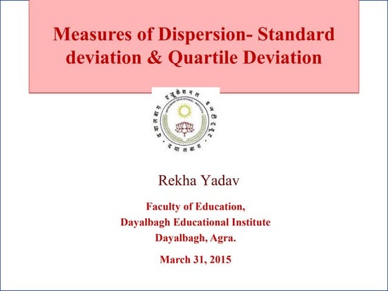 Variance & standard deviation | PPTX