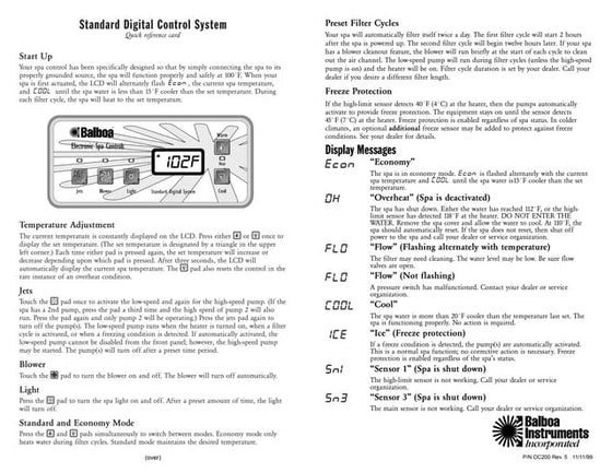 Eco 1 spaside instruction sheet | PDF