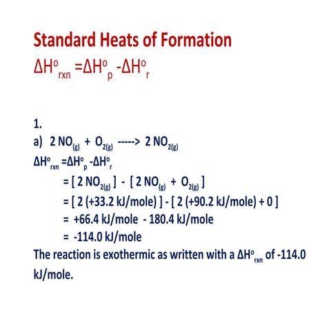 Standard Enthalpy Of Reaction PPT Energetics PowerPoint