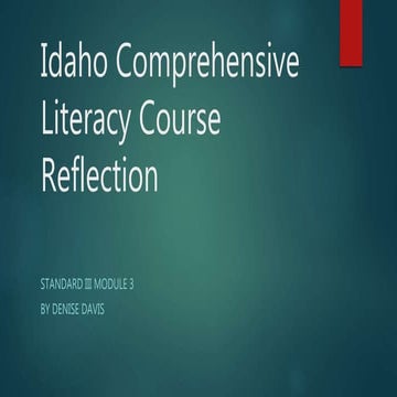 Standard III Module 3 Reflection | PPTX | Educational Assessment ...