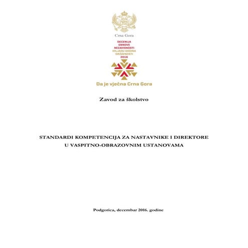 STANDARDI kompetencija finalna verzija programa | PDF