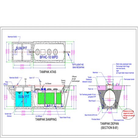Standard installation drawing stp bio seven (bfhc series) | PDF