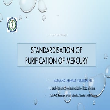 STANDARDISATION OF PURIFICATION OF MERCURY.pptx