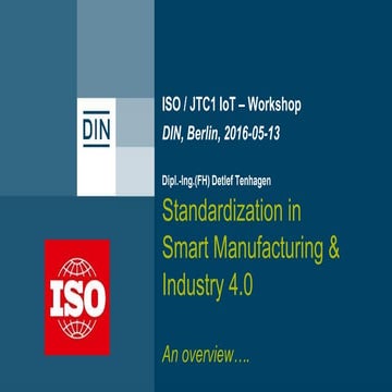 Standardization in-smart-manufacturing-industry-4-0-data | PPT