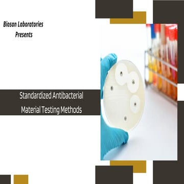 Standardized Antibacterial Material Testing Methods | PDF